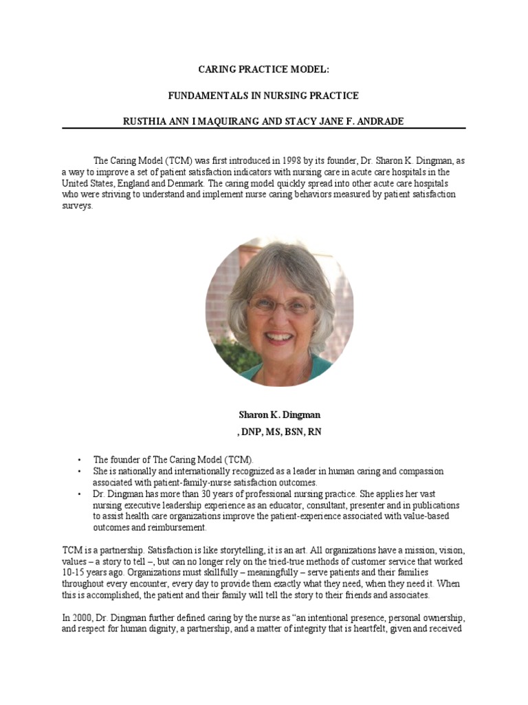 Caring Practice Model | PDF | Caregiver | Nursing