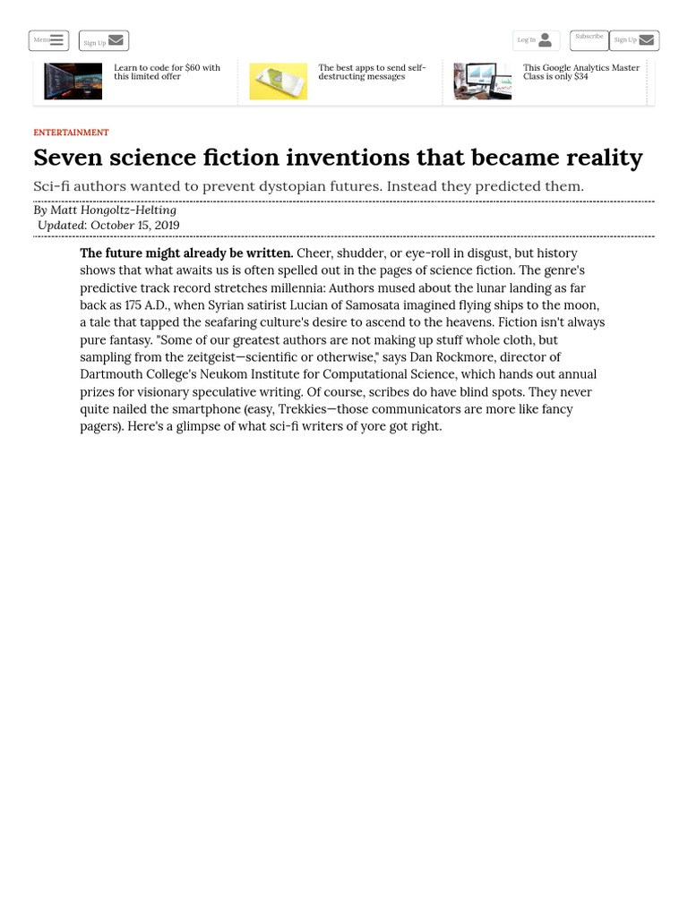 Seven Science Fiction Inventions That Became Reality - Popular Science ...