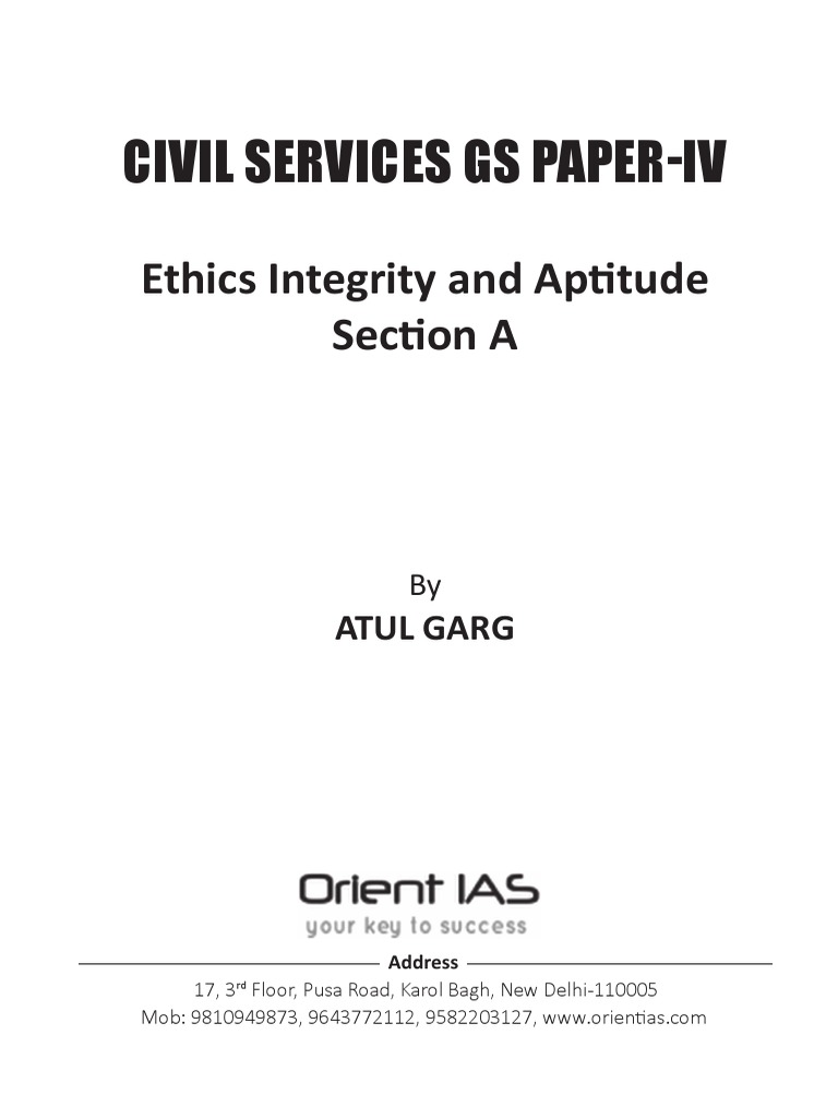 Atul Garg Ethics Sec A | PDF | Morality | Value (Ethics)