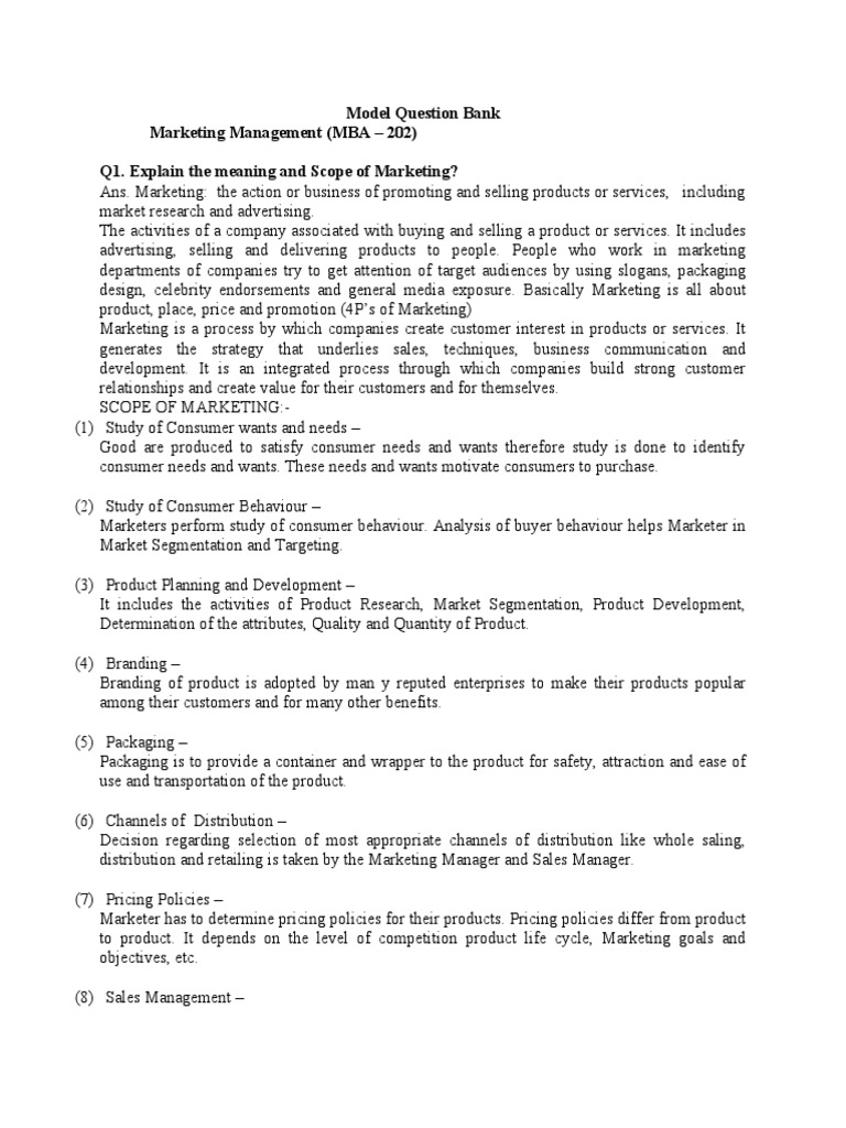 QB Marketing Management | Download Free PDF | Market Segmentation ...