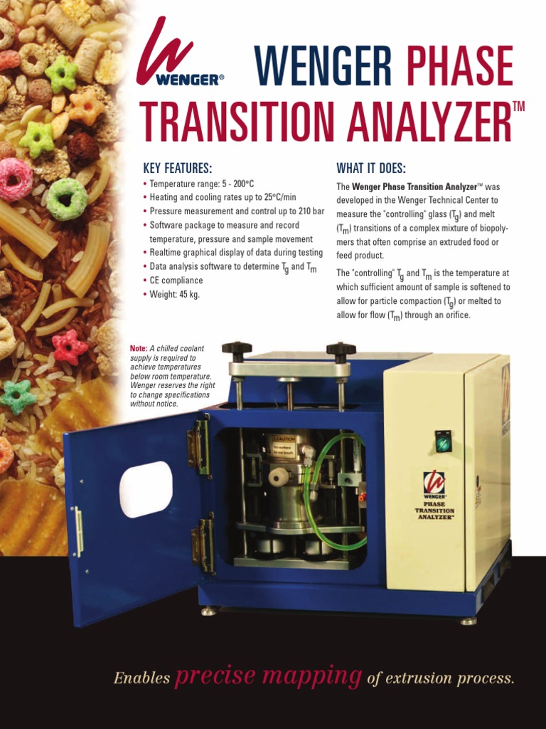 Phase Transition Analyzer: Wenger | PDF | Extrusion | Applied And ...
