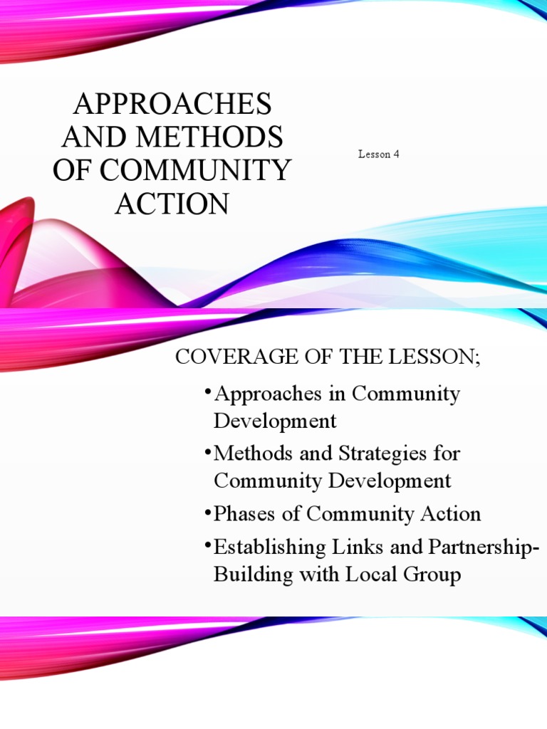 Community Action Approaches and Methods | PDF | Community | Goal