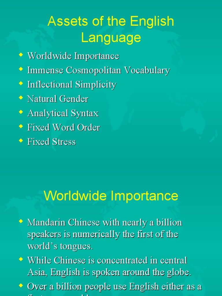 LING-05 Assets and Liabilities of The English Language Dr. David F ...