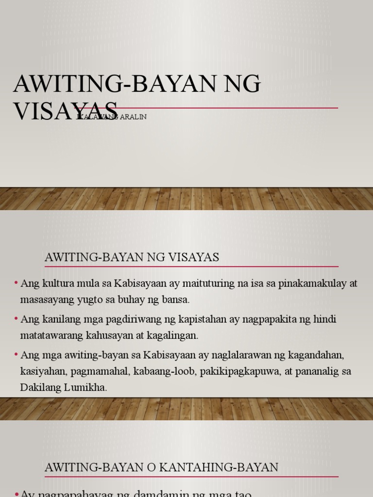 Awiting-Bayan NG Visayas | PDF