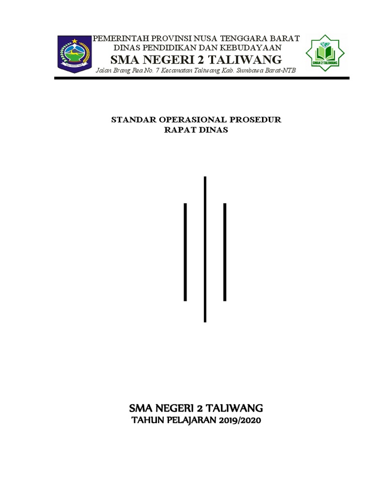 COVER SOP Rapat Dinas | PDF