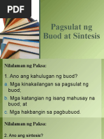 Halimbawa NG Sintesis | PDF