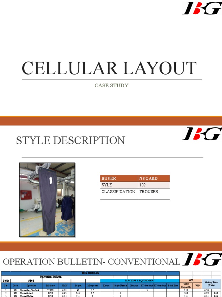 Cellular Layout: Case Study | PDF | Seam (Sewing) | Textiles