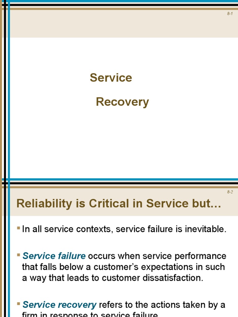 Service Failure, Recovery, and Customer Satisfaction: Key Strategies ...