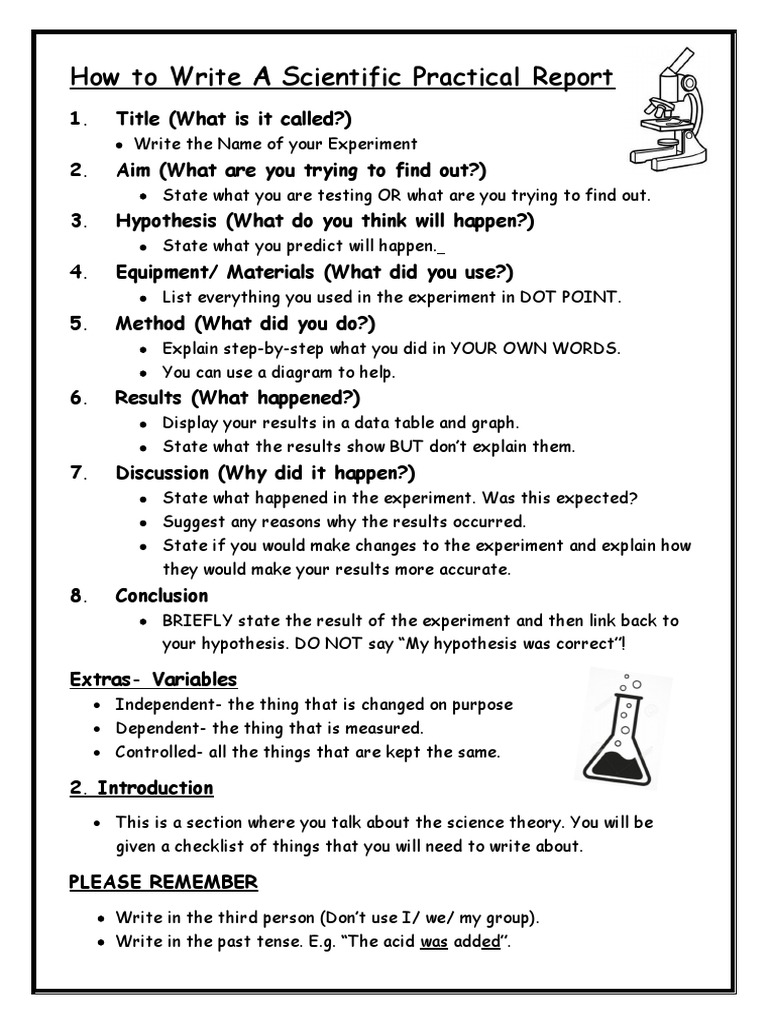 Guide to Writing a Scientific Report | PDF