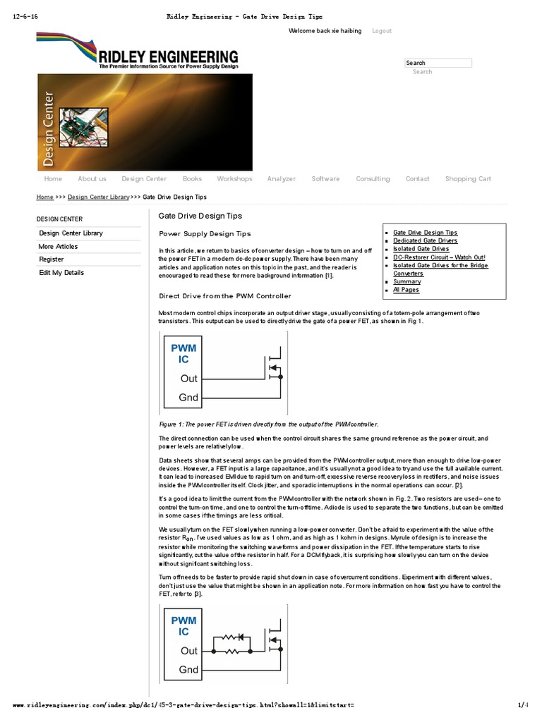Gate Drive Design Tips: Logout | PDF | Field Effect Transistor | Capacitor