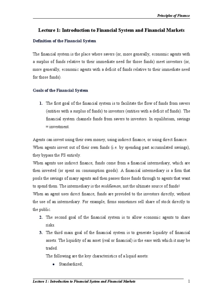 Lecture 1-Financial Theory | Download Free PDF | Financial Markets | Loans
