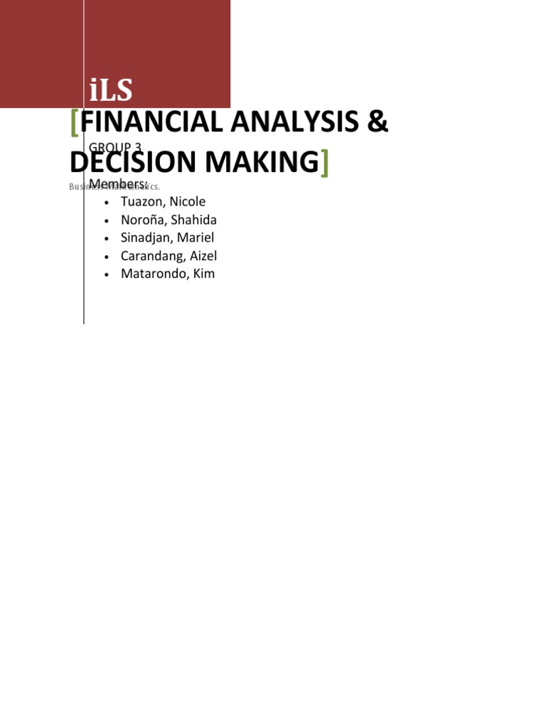 Financial Analysis & Decision Making | PDF | Equity (Finance ...
