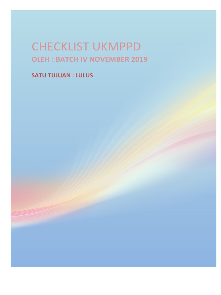 Checklist Osce | PDF