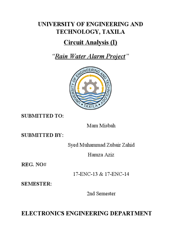 "Rain Water Alarm Project": Circuit Analysis (I) | PDF