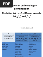 Pronunciation Verbs in The Third Person Singular Present Simple | PDF