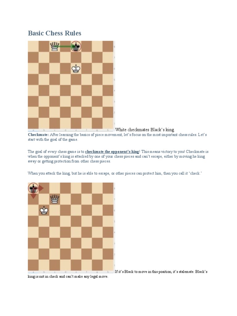 Basic Chess Rules | PDF