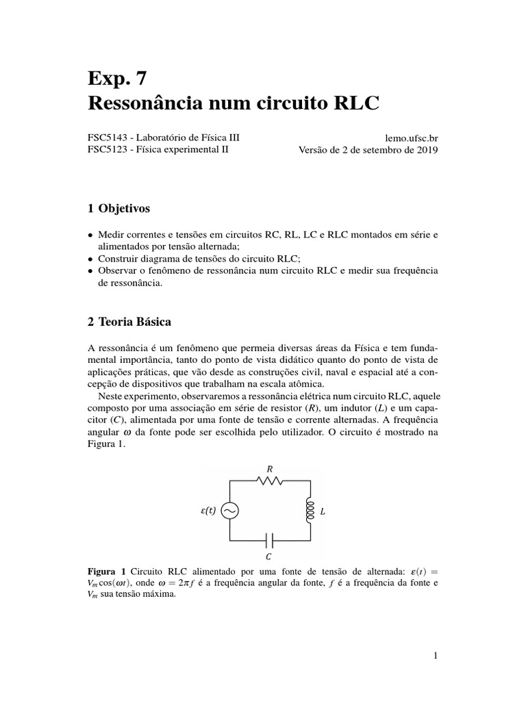 Roteiro Exp 7 | PDF | Indutor | Rede elétrica