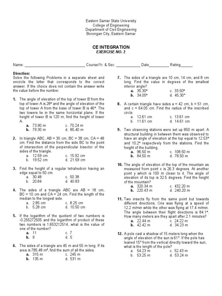 Ces 2 | PDF | Triangle | Angle