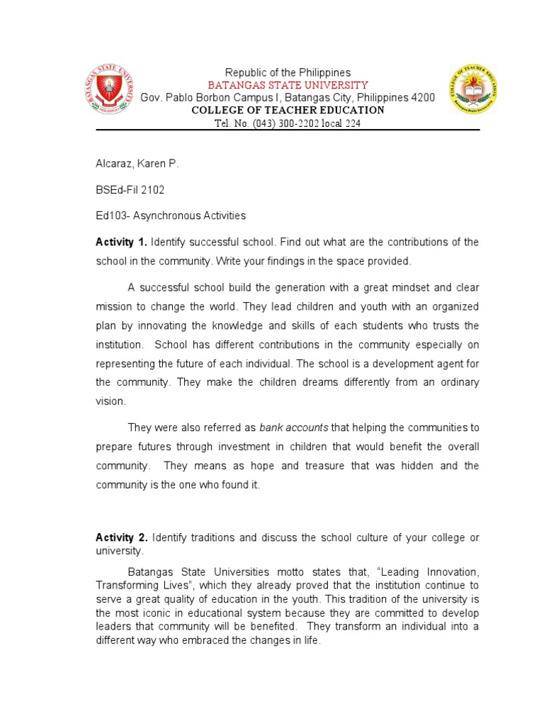 Asynchronous Act. | PDF | Innovation | University