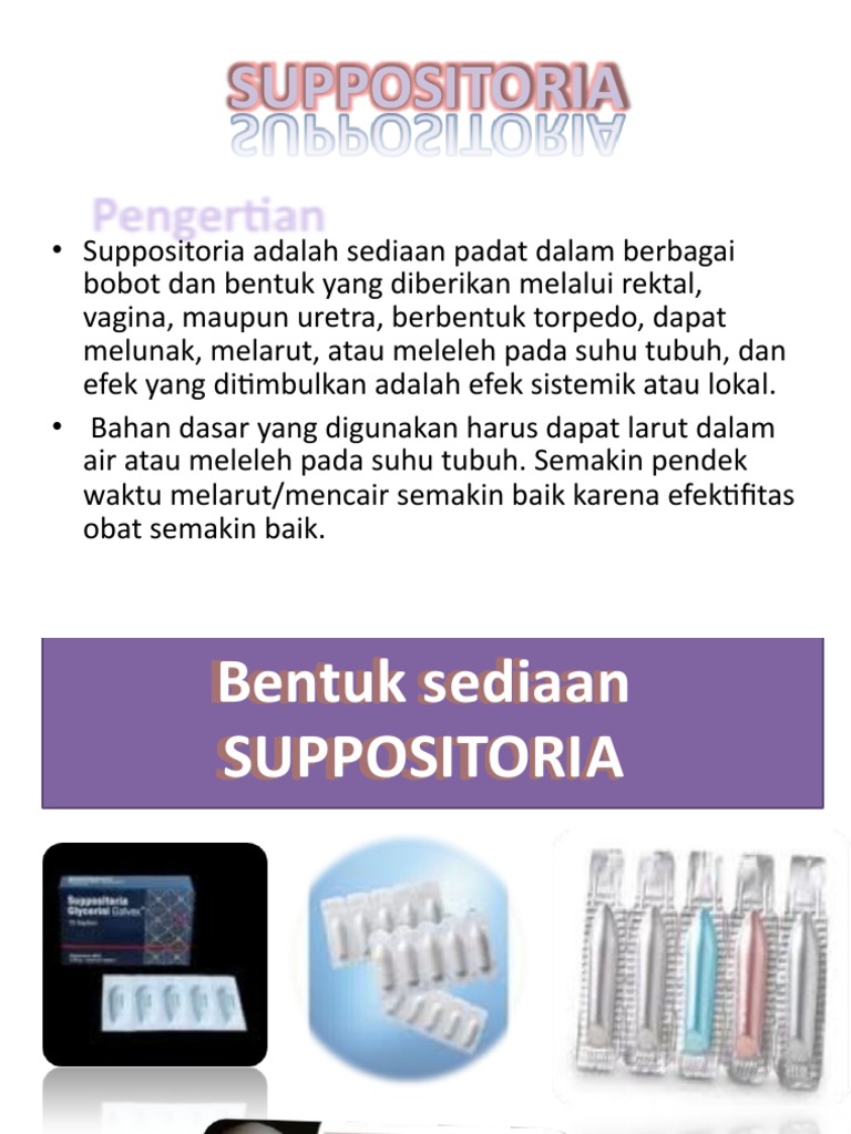 SUPPOSITORIA | PDF