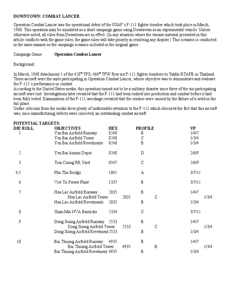 Downtown: Combat Lancer: TH TH | PDF | Military Aviation | Jet Aircraft