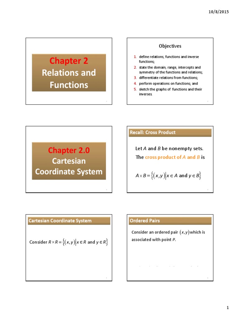 8 Relations And Functions Pdf Cartesian Coordinate System Function Mathematics