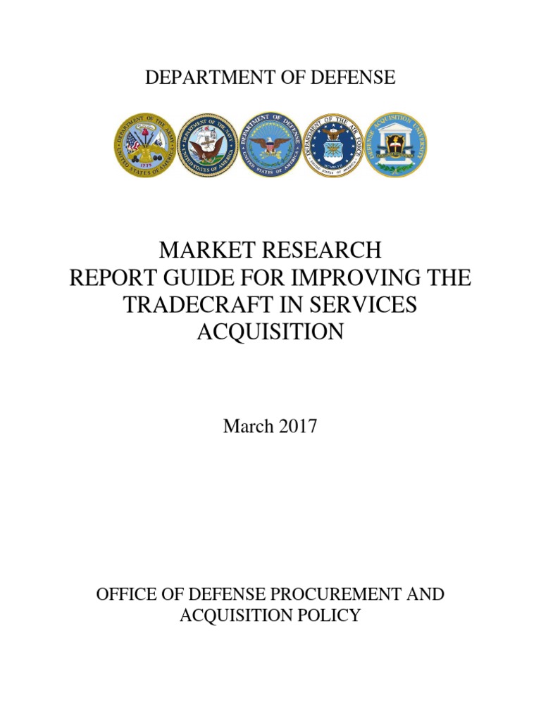 MARKET RESEARCH GUIDE FOR SERVICES ACQUISITION | PDF | General Services ...