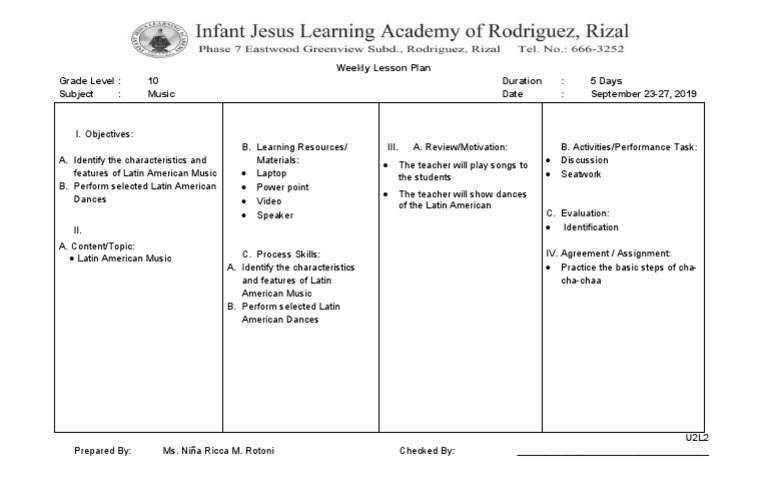 Latin American Music Lesson Plan | PDF
