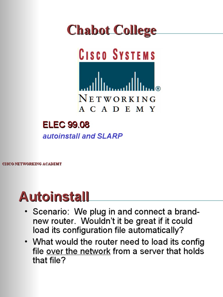 Configuring Autoinstall and SLARP on Cisco Routers | PDF | Router (Computing) | Ip Address