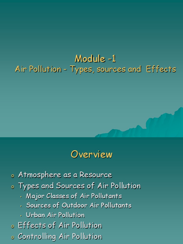 AP Module - 1 | PDF | Atmosphere Of Earth | Air Pollution