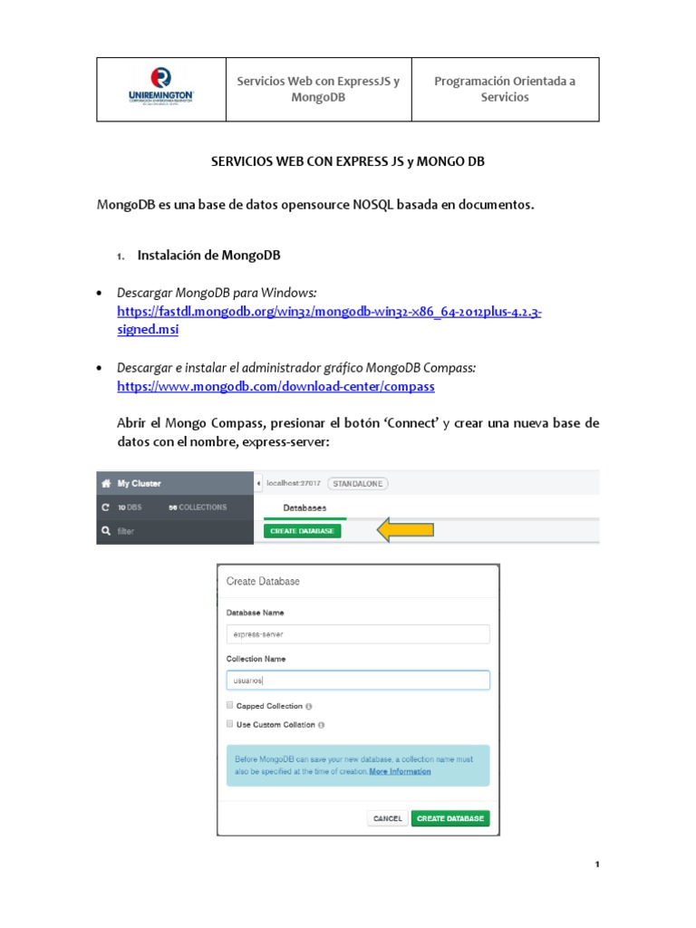 Creando una API RESTful con Express JS y MongoDB para gestionar usuarios | PDF | Mongo Db ...
