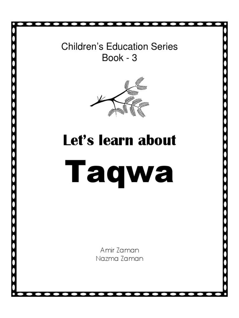 03 Lets Learn About Taqwa | PDF | God In Islam | Prophets And ...