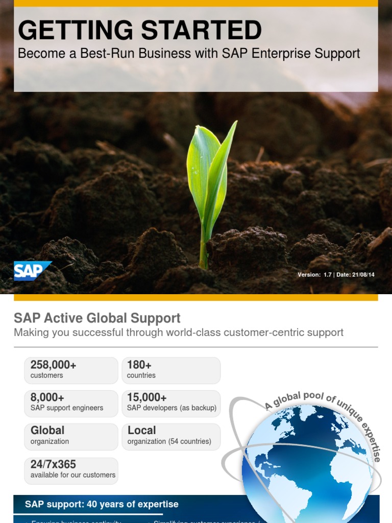 Getting Started With SAP Enterprise Support | PDF | Sap Se | Expert