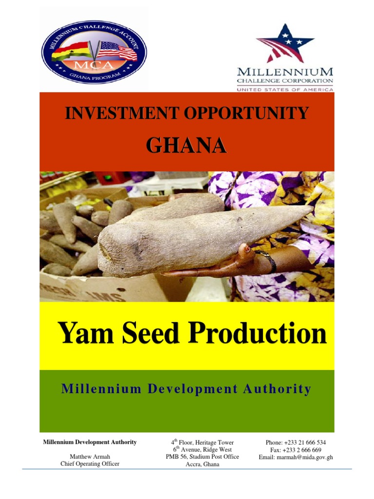 Yam Production in Ghana | PDF | Ghana | Multilateral Investment ...