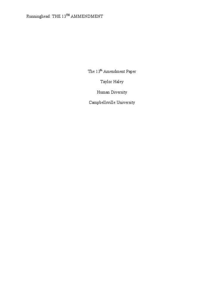 Understanding the 13th Amendment | PDF | Thirteenth Amendment To The ...