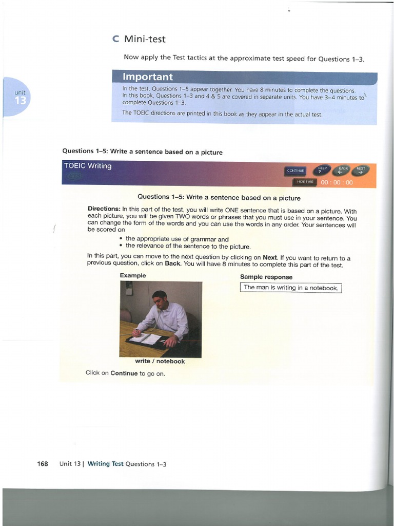 Tactics For TOEIC Writing Test Questions 1 | PDF