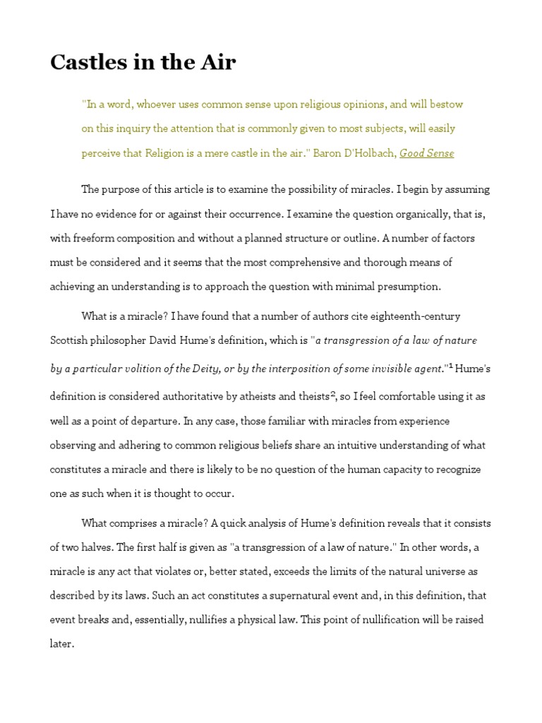 Examining Miracles and Reality | PDF | Miracle | Physical Law