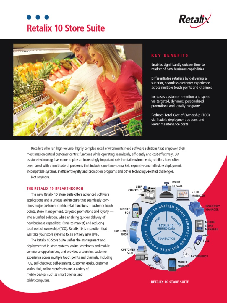 Retalix 10 Store Suite Brochure - Final | PDF | Retail | Point Of Sale