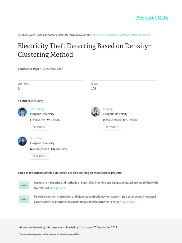 Electricity Theft Detecting Based On Density Clustering Method Pdf Receiver Operating
