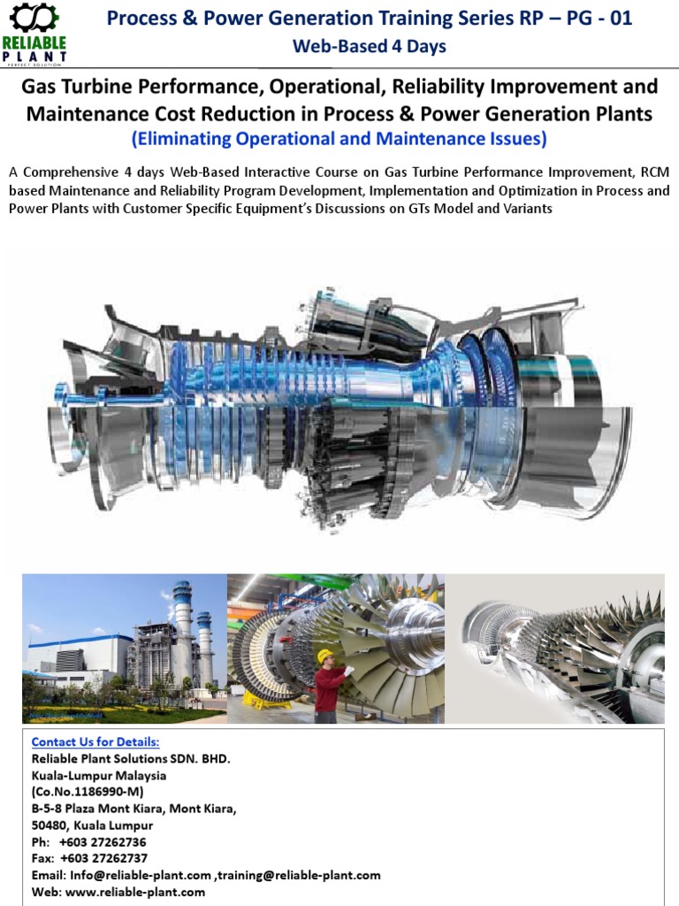 Gas Turbine Performance Operational Reliability Improvement And Maint