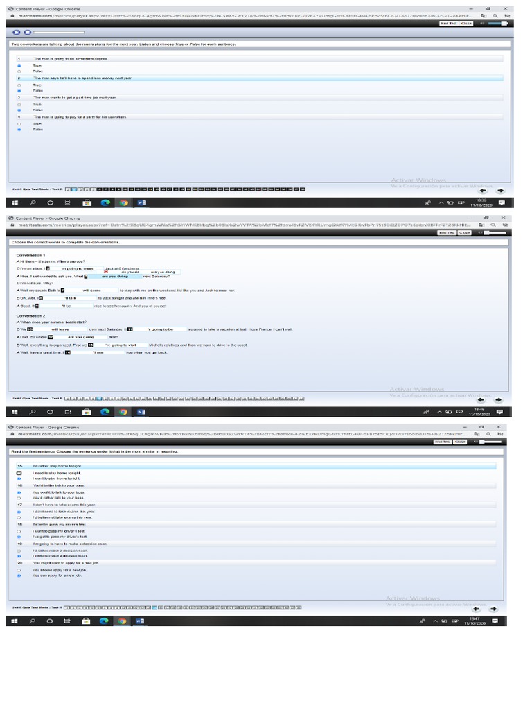 CICLO 12-2 TS3 Unit 6 Quiz - Test Mode - Test B | PDF
