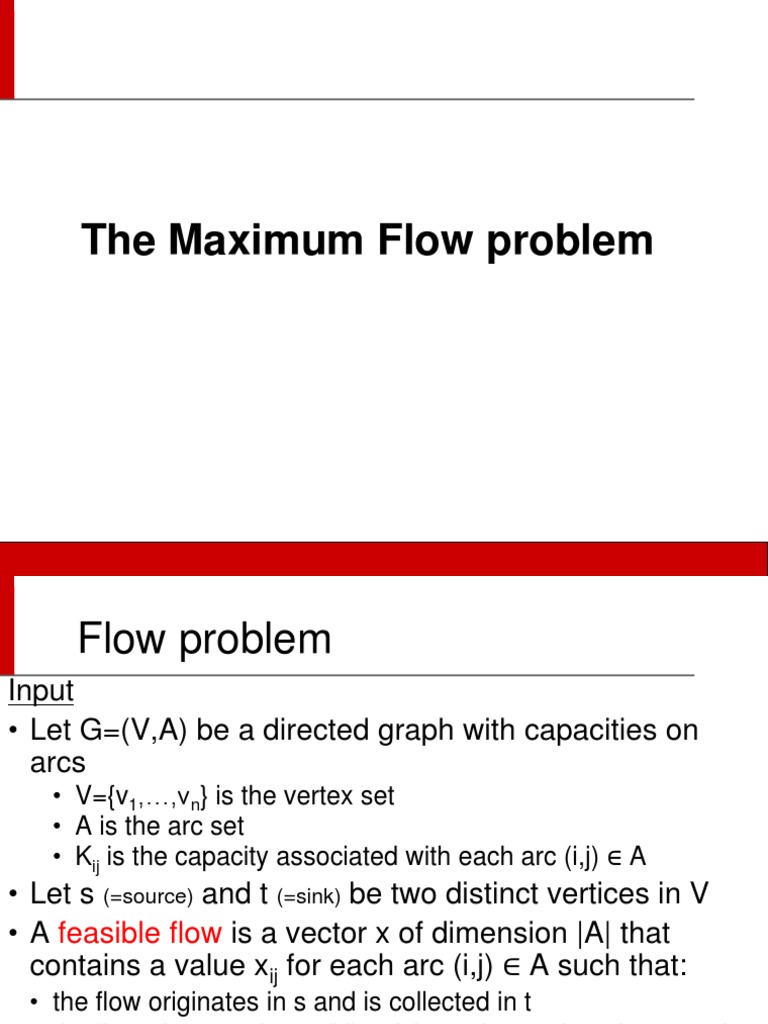 The Maximum Flow Problem | PDF | Visual Cortex | Combinatorics