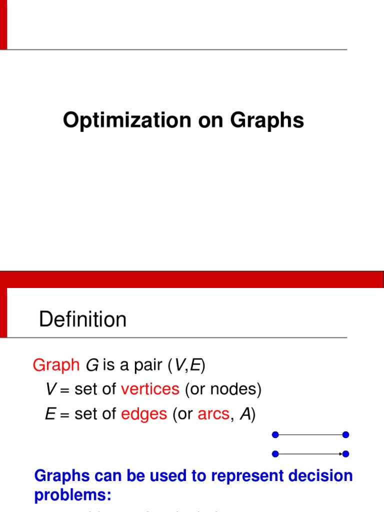 Graph Optimization Techniques and Algorithms | PDF | Vertex (Graph Theory) | Visual Cortex