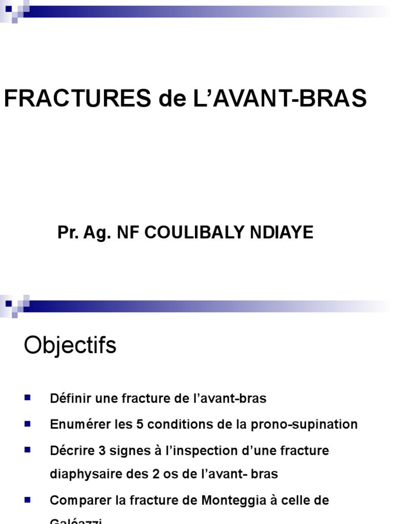 Fractures Des Deux Os de L'avant Bras | PDF | Os | Coude