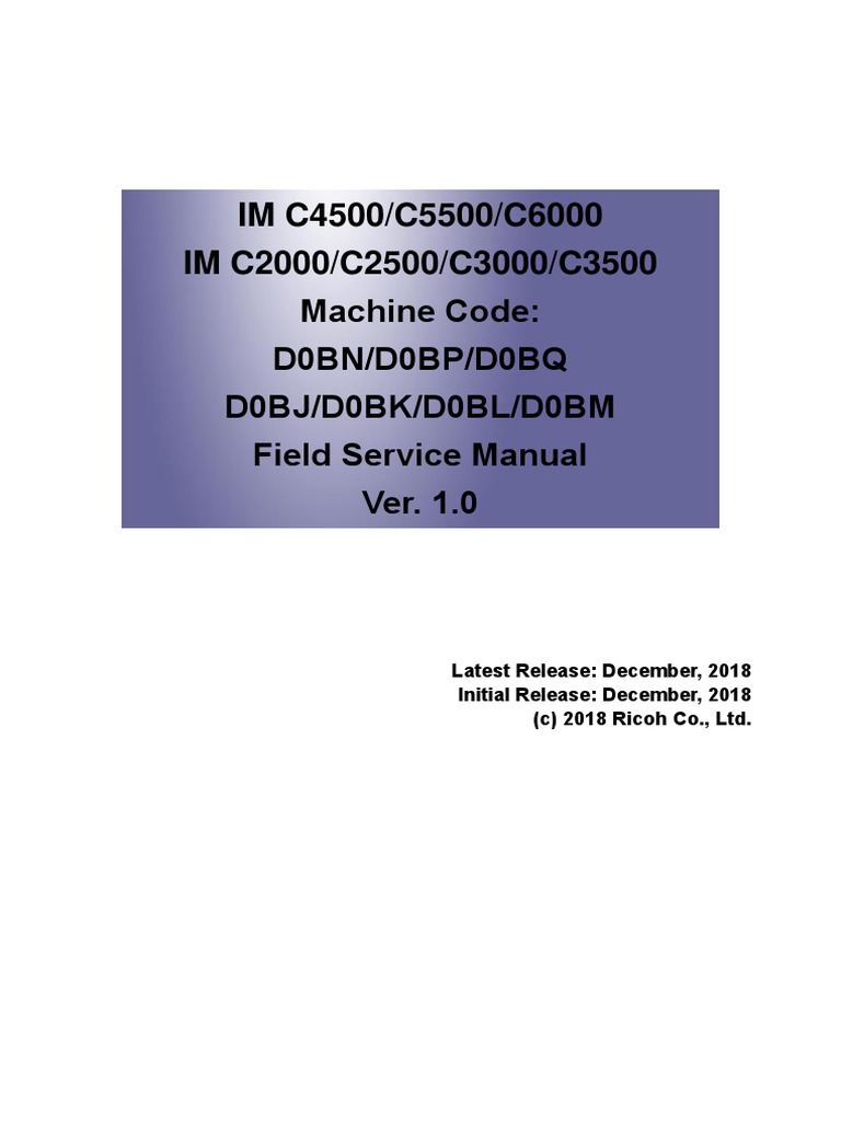 Ricoh Imc2000 To Imc6000 FSM | PDF | Microsoft Windows | Microsoft