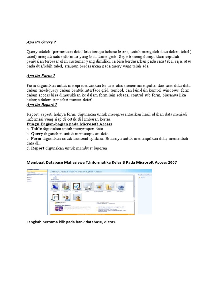 Cara Membuat Database Mahasiswa | PDF