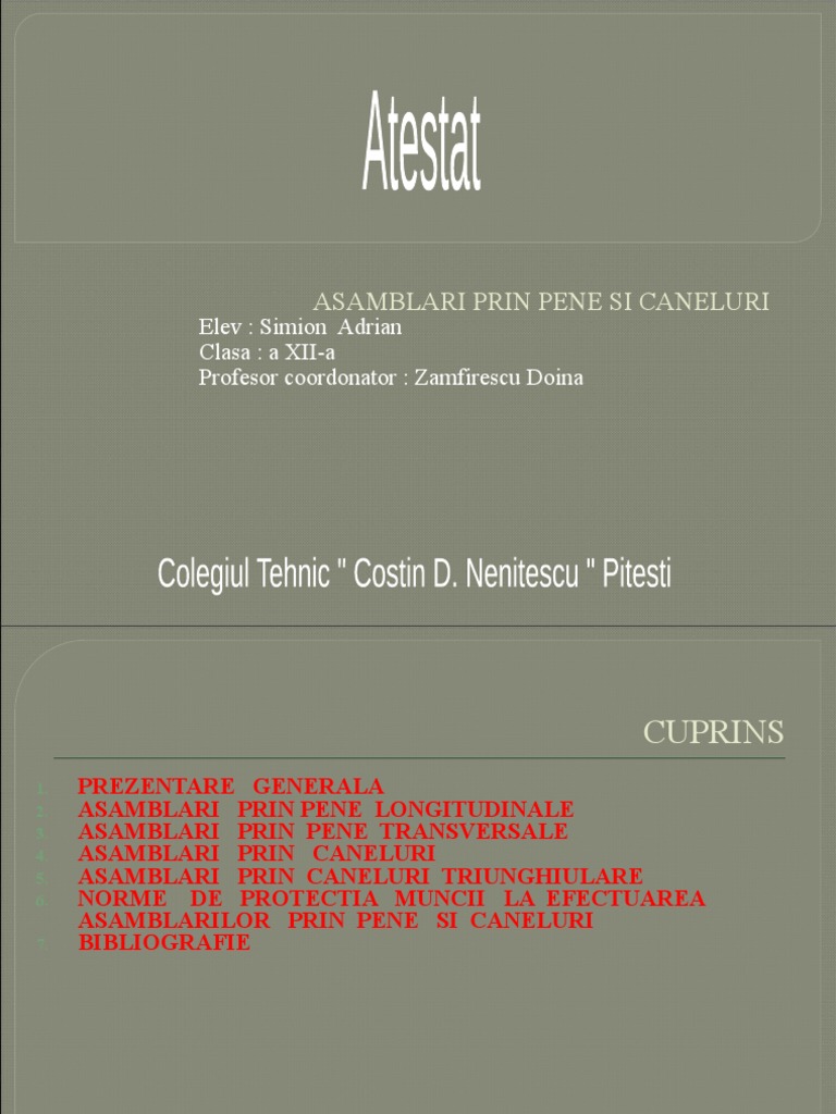 Asamblari Prin Pene Si Caneluri | PDF