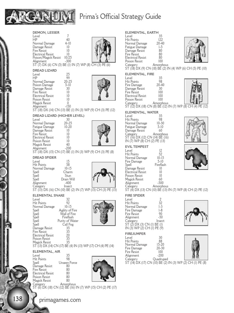 Coliseo FF6 Monster Stats Guide | PDF | Leisure | Nature