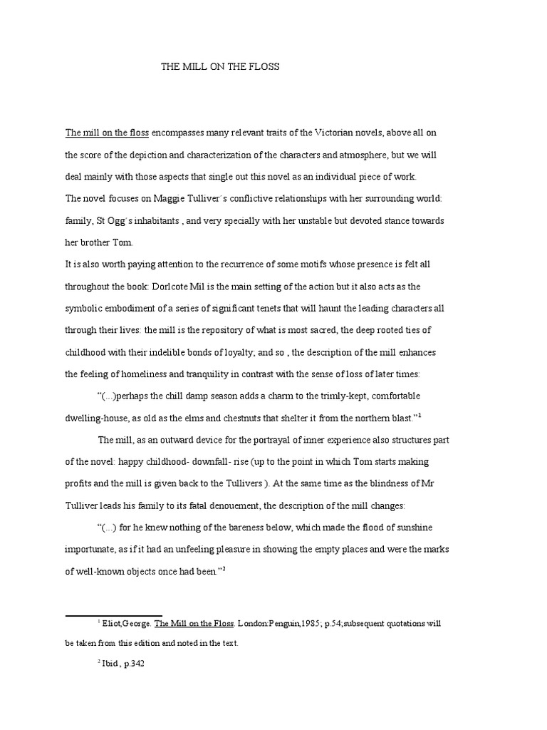 The Mill On The Floss | PDF | The Mill On The Floss | Narration