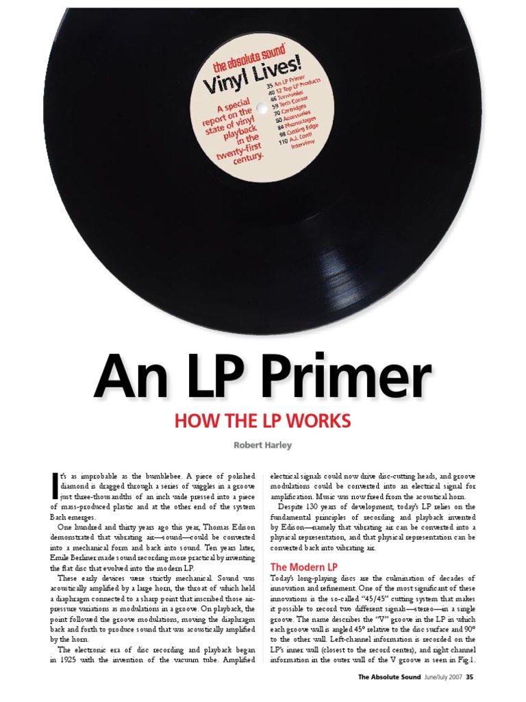 An LP Primer: How The LP Works | PDF | Phonograph | Lp Record
